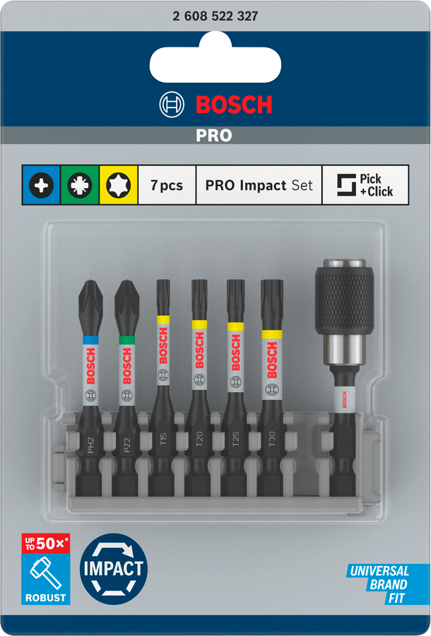 Bosch Impact Control Schrauberbit-Set, 7-teilig